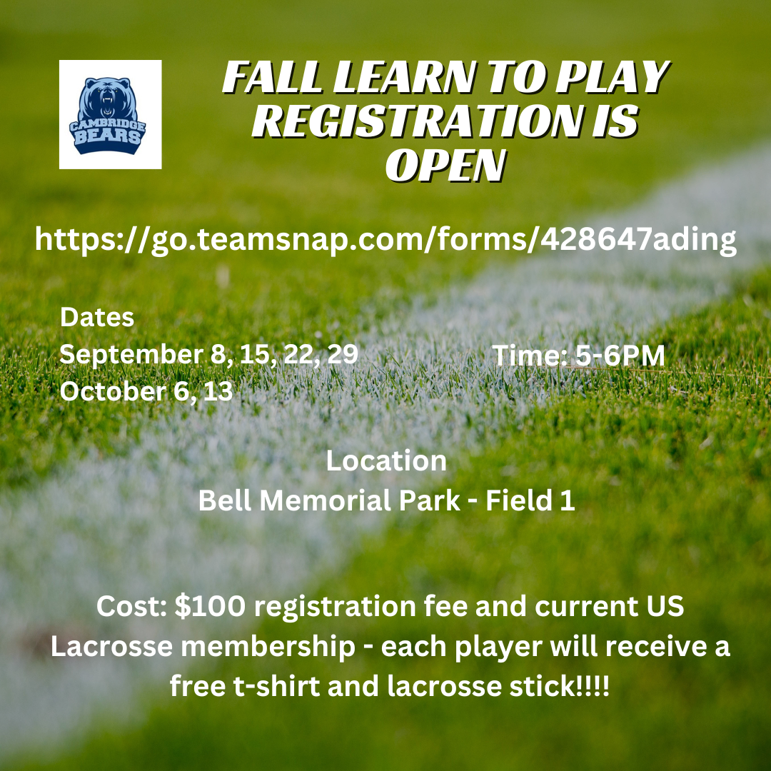 Registration – Cambridge Youth Lacrosse